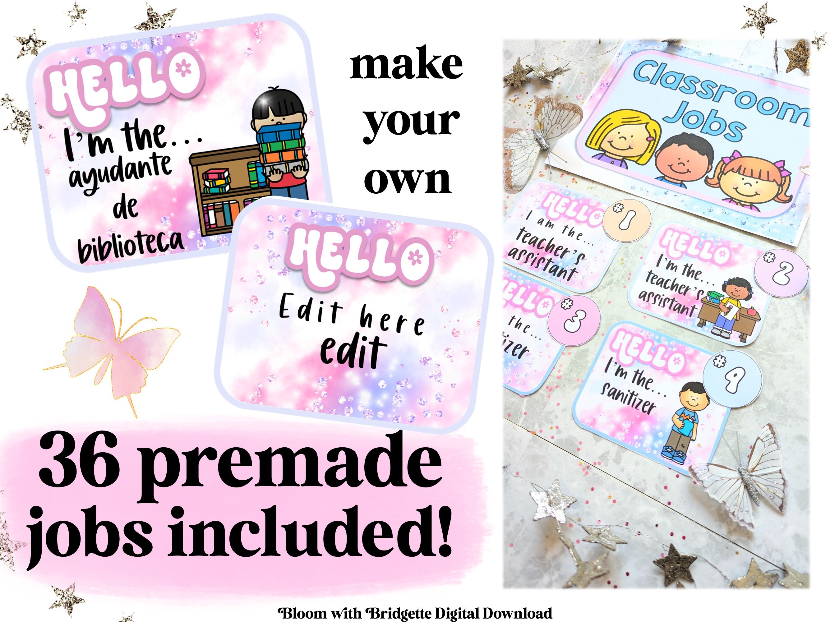 Swiftie Inspired Classroom Jobs Display, Pastel Classroom Decor, Class ...