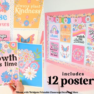 Retro Spring Classroom Decor Bundle, Classroom Slides, Spring ...