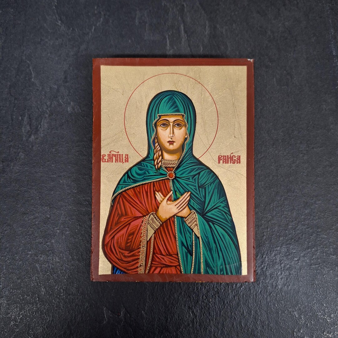 Hand-painted Saint Queen Raisa Orthodox Icon, Byzantine Religious Art ...