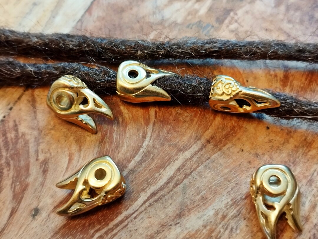 Dread Bead, Viking Style, Bird Head/raven Head Made of Stainless Steel ...