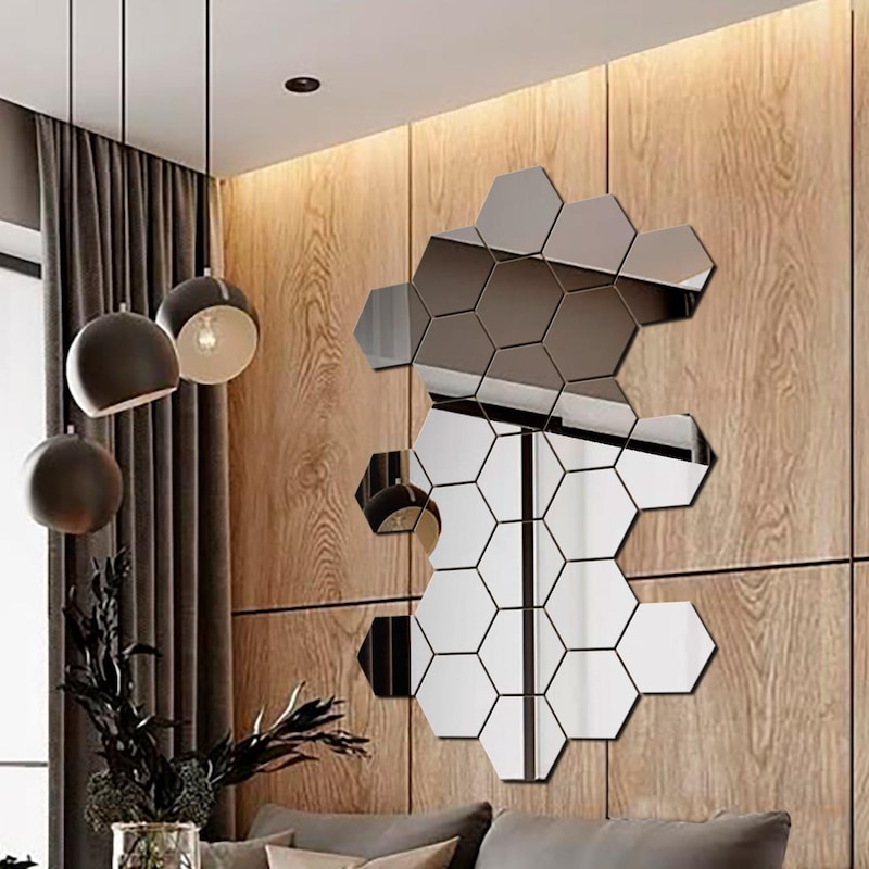 Hexagon Mirror Stickers - Etsy