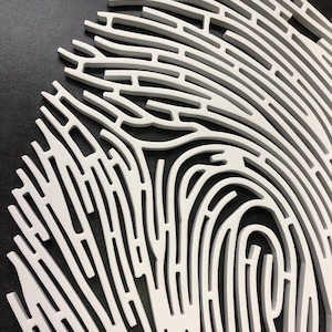 Wooden Wall Decor Fingerprint, Decorative Panel Carved Wall Decor ...