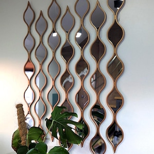 Decorative Wall Mirrors, Mirrored Acrylic Wall Decor, Bronze Frame ...