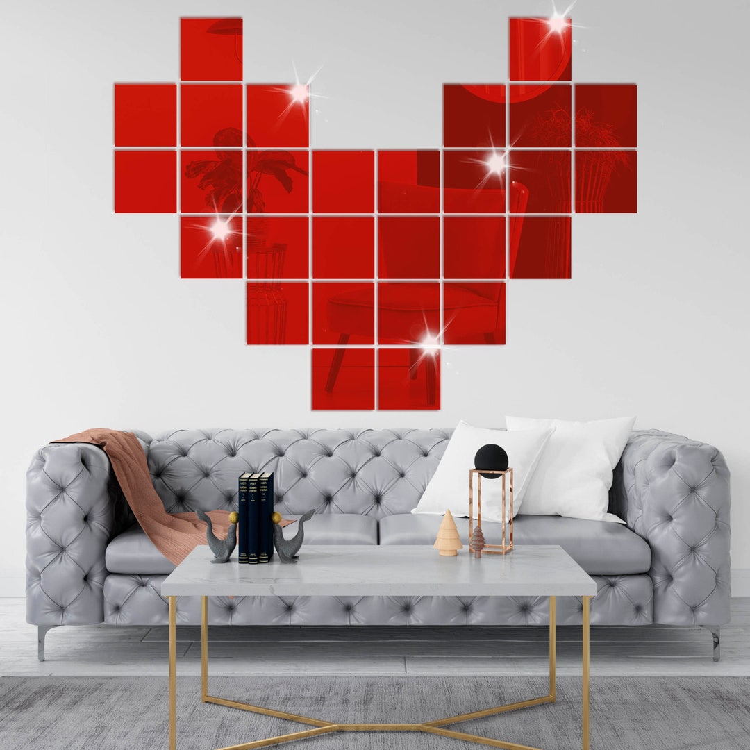 Mirrored Acrylic Panels, Decorative Square Mirrors, Colorful Self ...