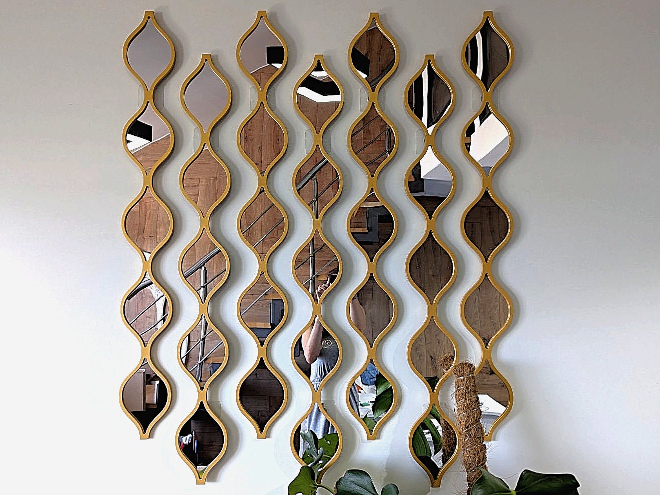 Gold Frame Acrylic Water Drop Mirrors: Teardrop Wall Decor - Etsy