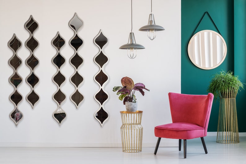 Water Drop Decorative Silver Mirror Acrylic 3D Wall Mirror - Etsy