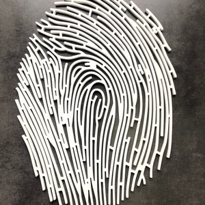 Wooden Wall Decor Fingerprint, Decorative Panel Carved Wall Decor ...