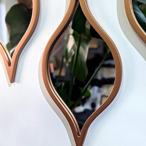 Decorative Wall Mirrors, Mirrored Acrylic Wall Decor, Bronze Frame ...