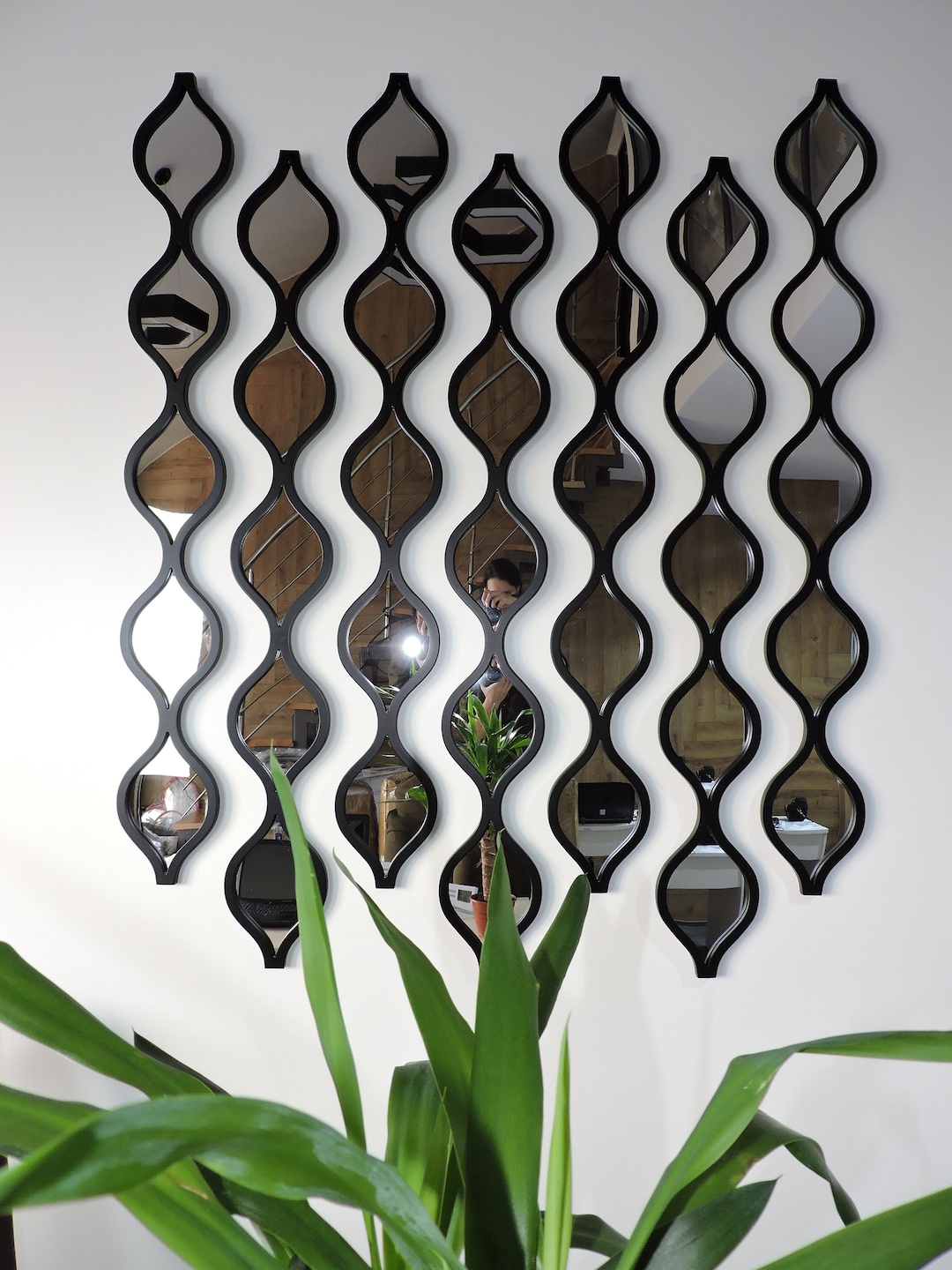 Acrylic Water Drop Mirror Stripes: European Style Wall Decor - Etsy