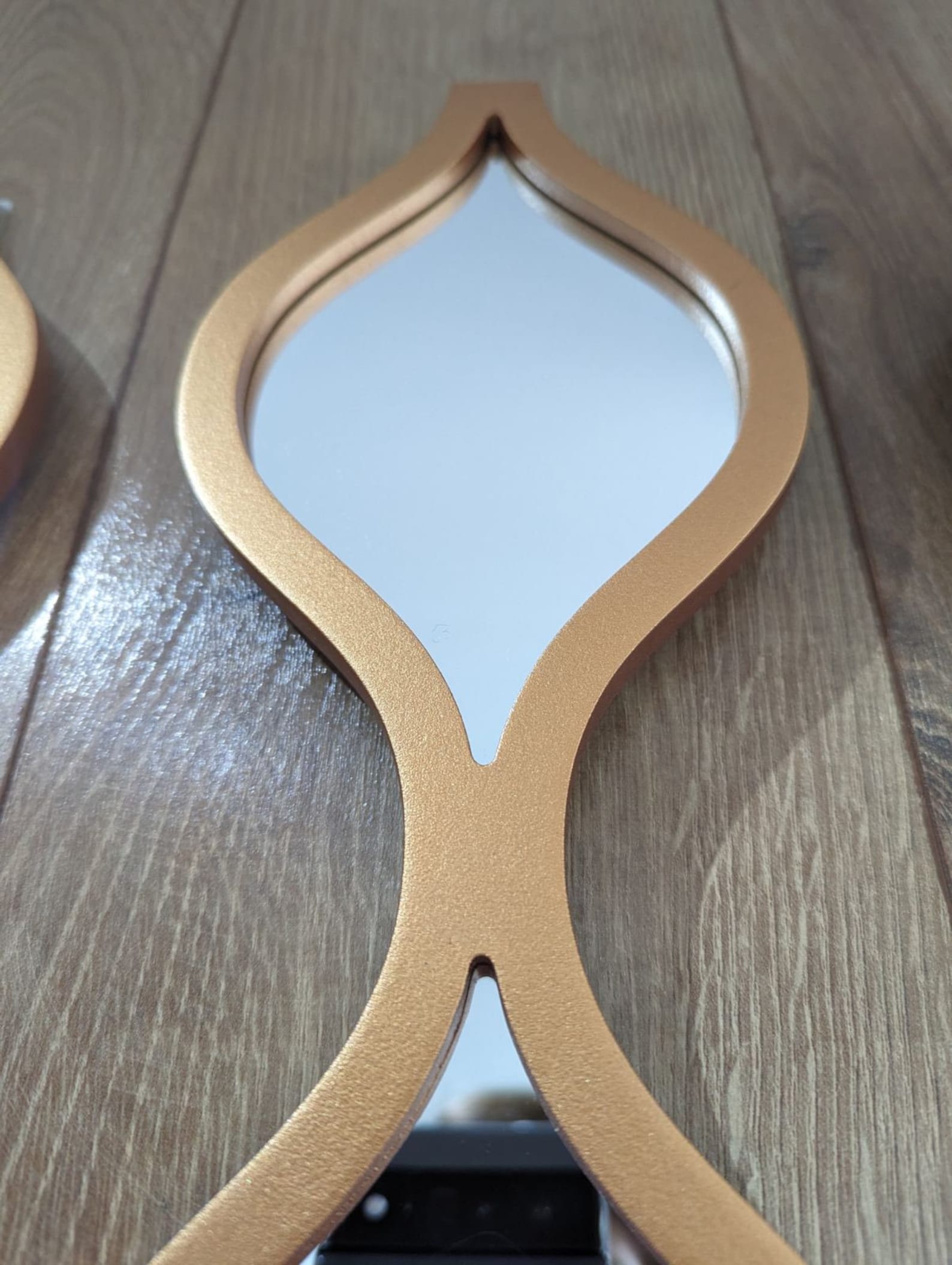 Bronze Acrylic Tear Drop Mirror: European Style Wall Decor - Etsy