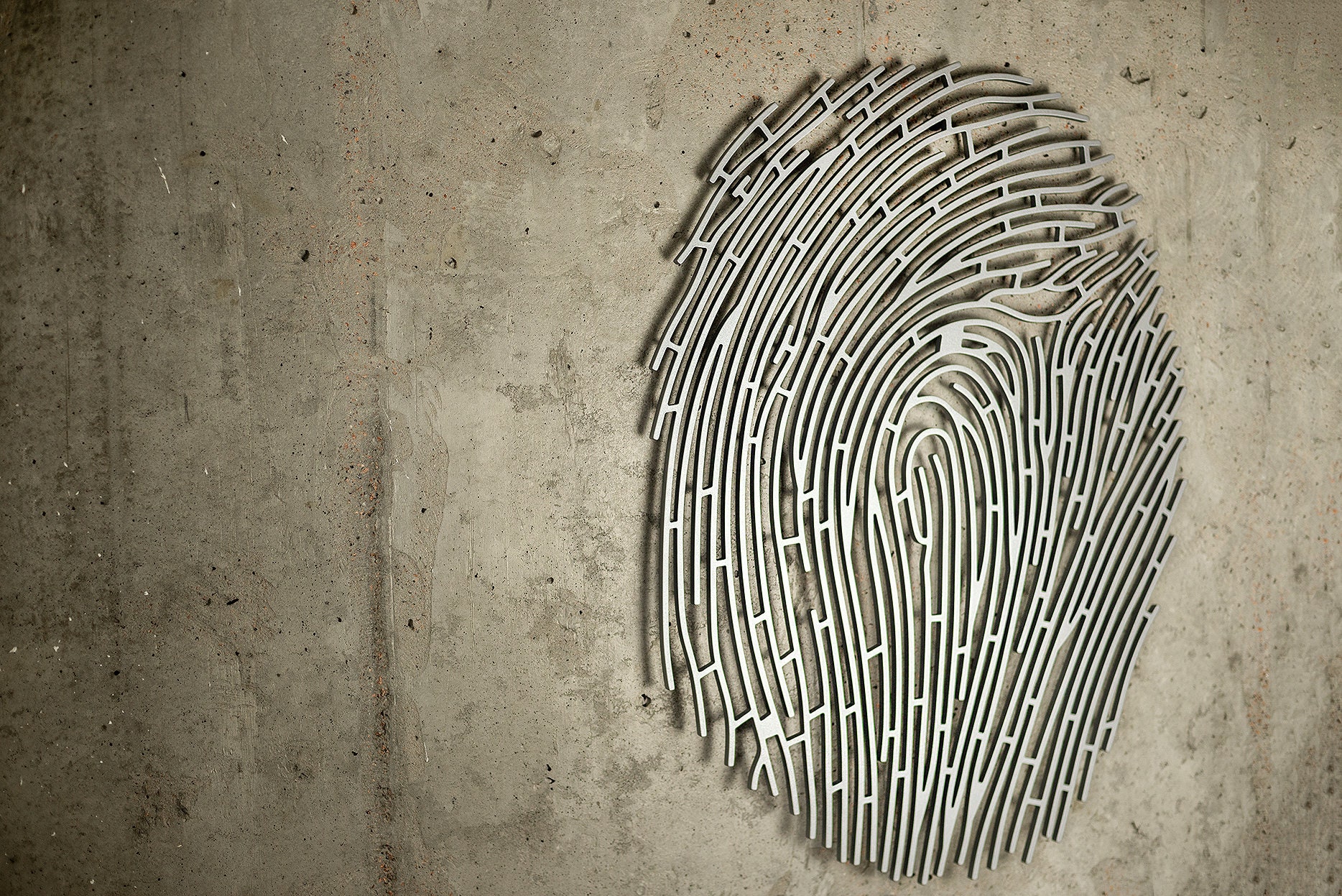 Carved Wooden Fingerprint Wall Decor: Abstract Sculpture Art - Etsy