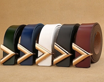 Luxury V Buckle Belt - Etsy