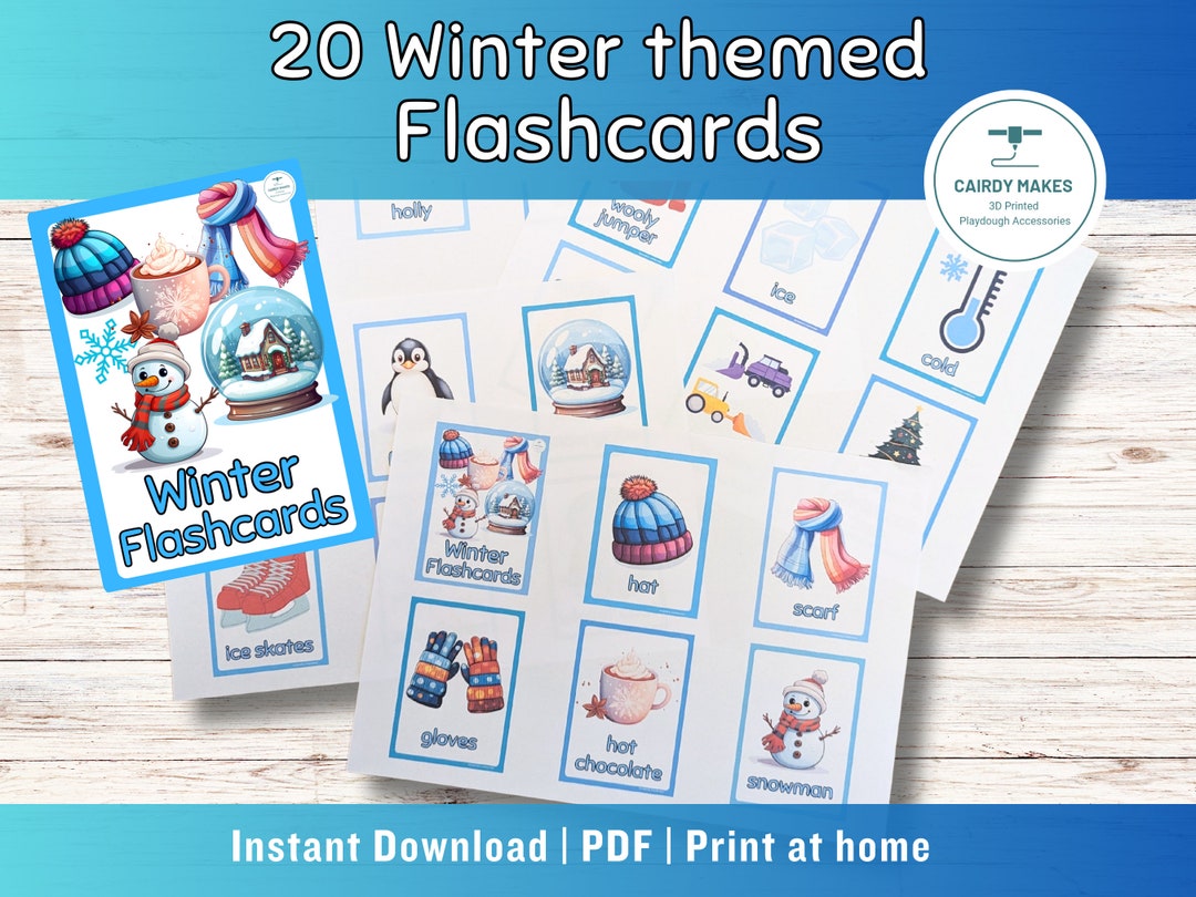 Winter Flashcards | Preschool Printable | Winter Activity | Homeschool ...