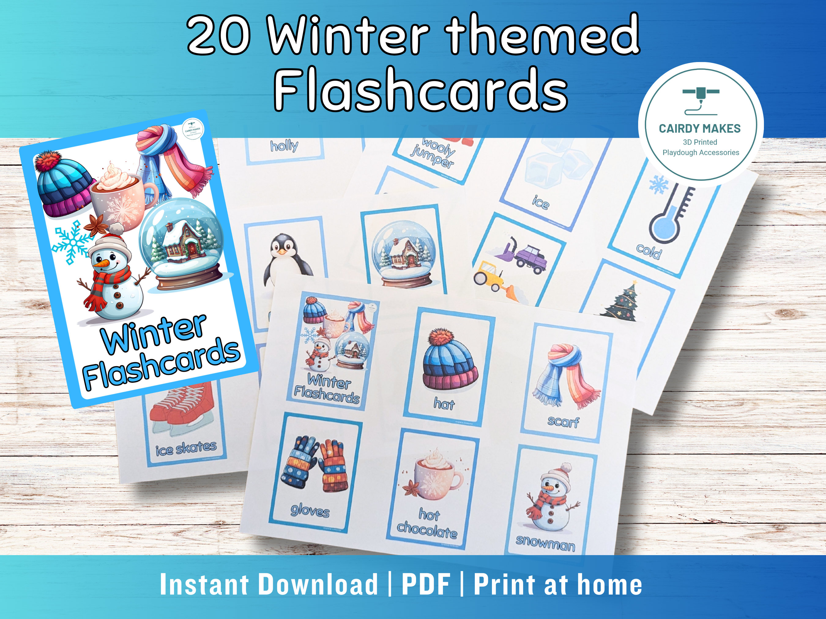 Winter Flashcards | Preschool Printable | Winter Activity | Homeschool ...