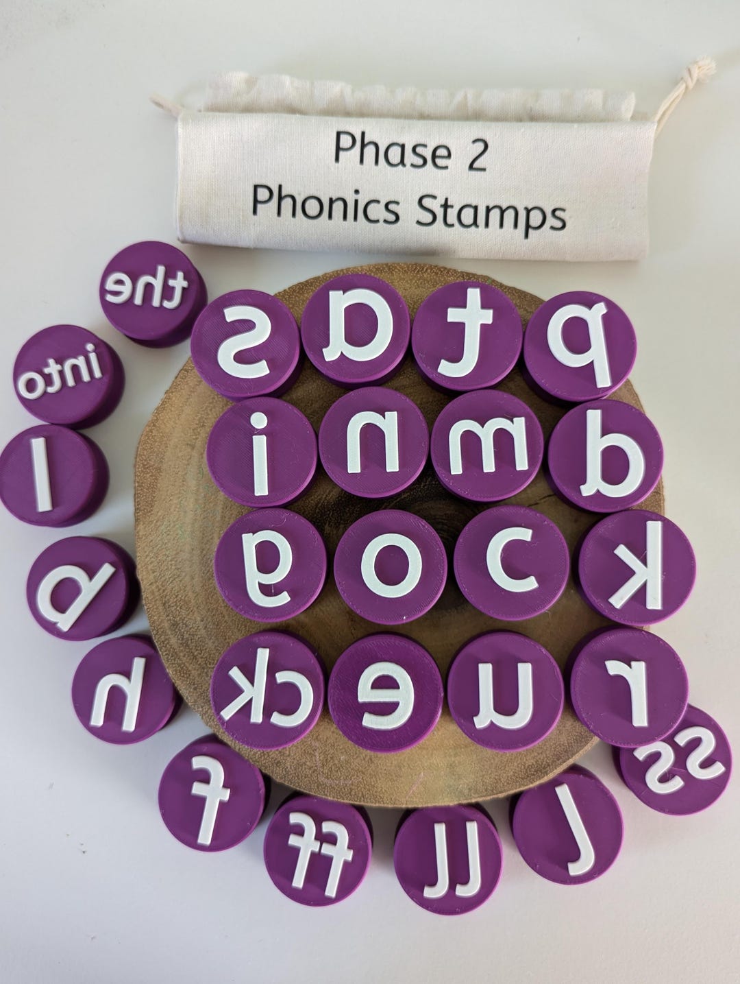 Phonics Phase 2 Playdough Stamp Set, Learning Sounds, Sensory Learning ...