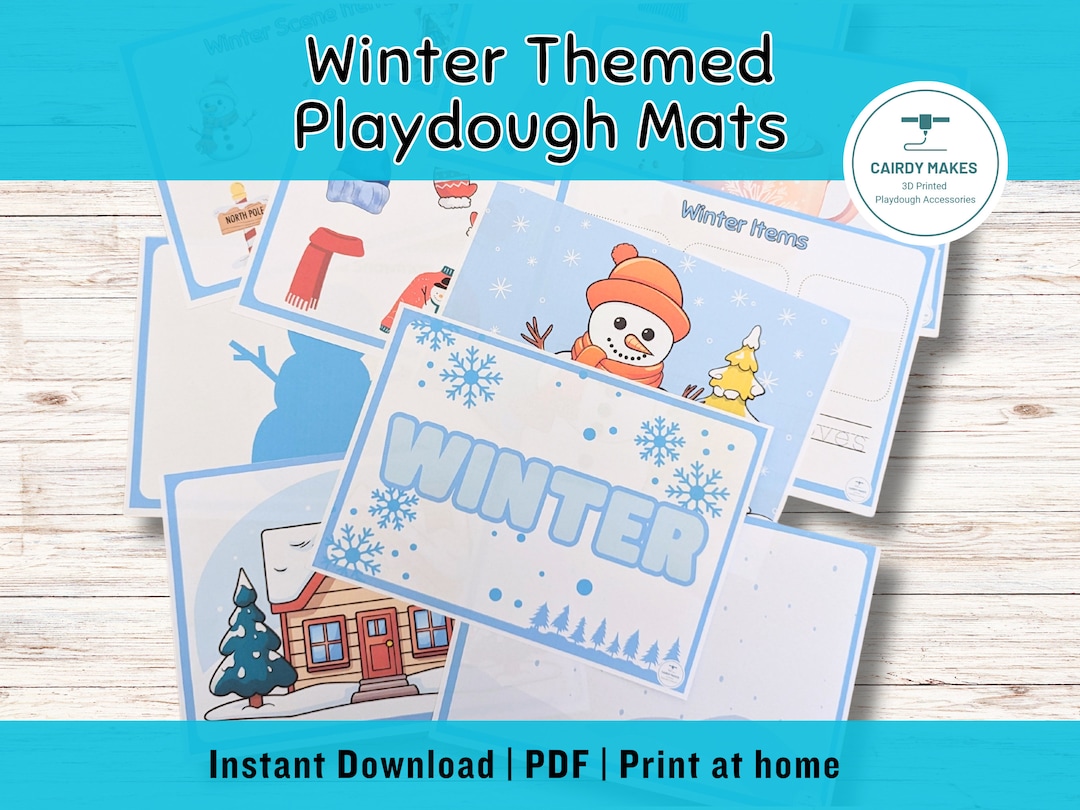Winter Themed Playdough Mats Printable | Winter | Preschool ...