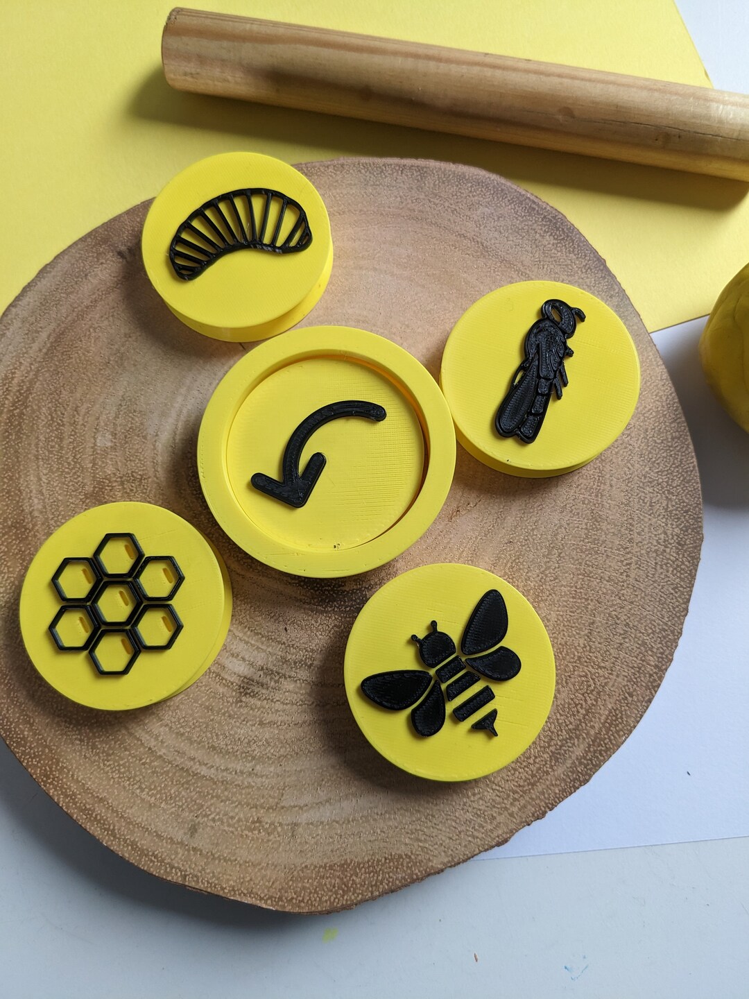 Bee Lifecycle Playdough Stamp Set, Lifecycle, Playdough Stamps ...