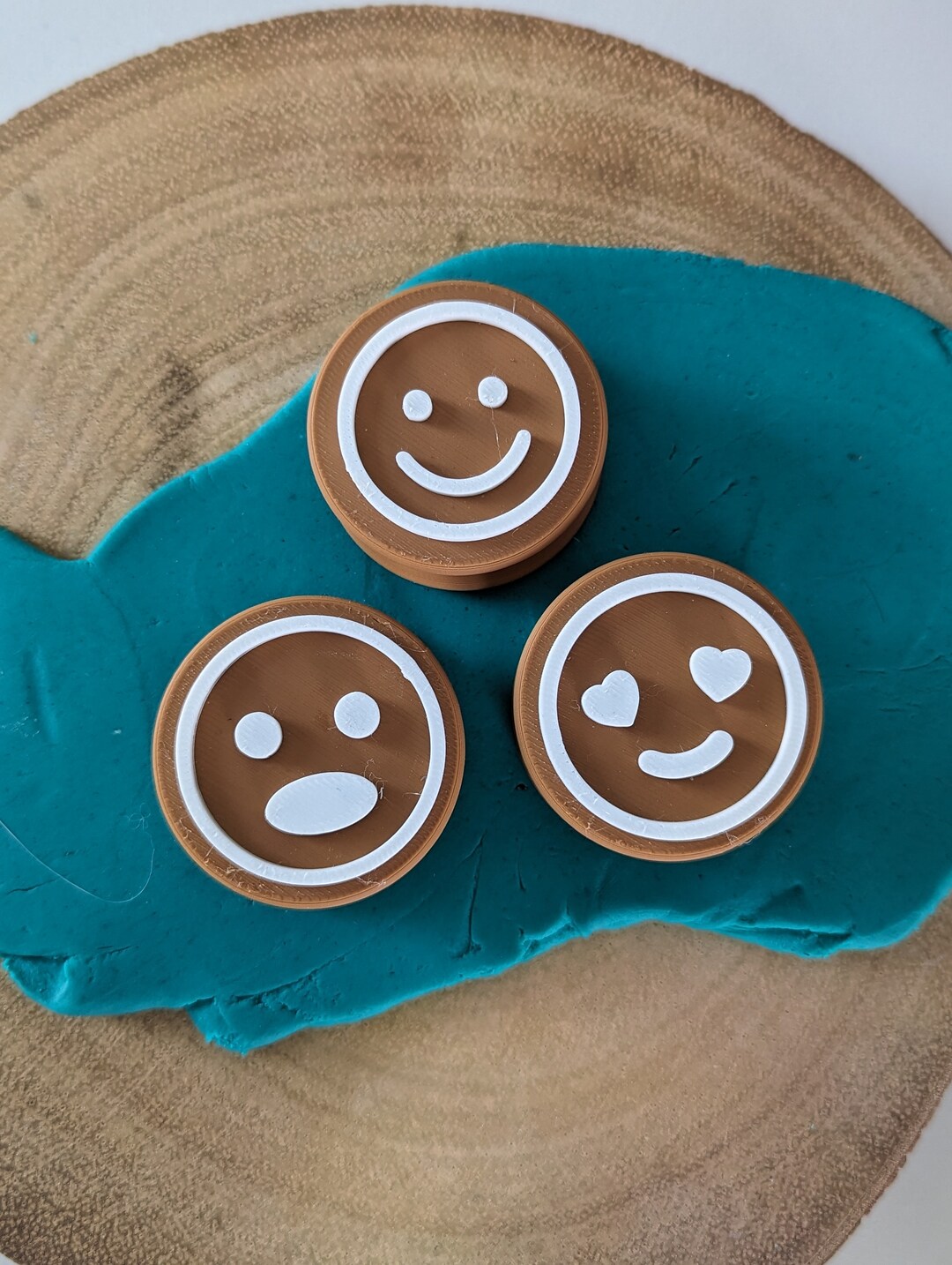 Emotions Playdough Stamp Set, Double Sided Playdough Stamps, Emotion ...