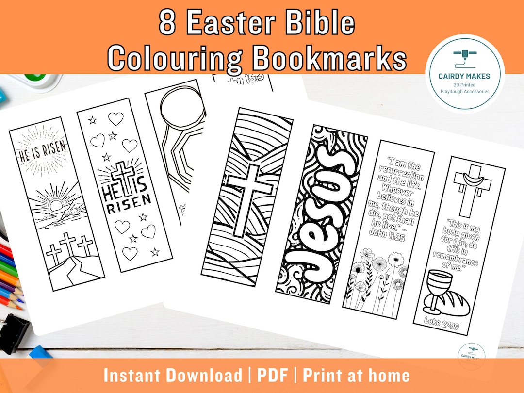 Easter Bible Colouring Bookmarks Printable | Digital Download ...