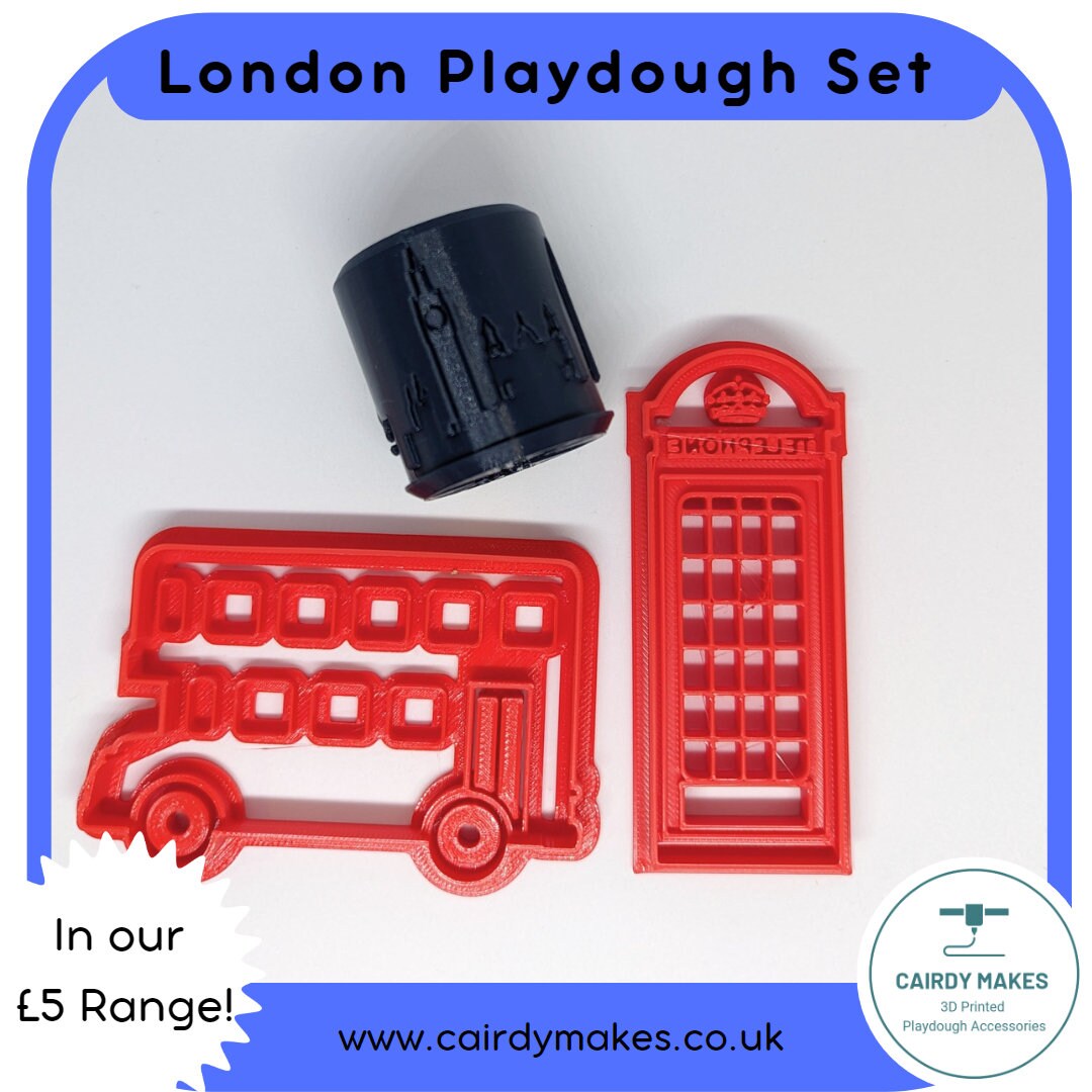 London Playdough Set Playdough Roller Clay Roller Bus - Etsy