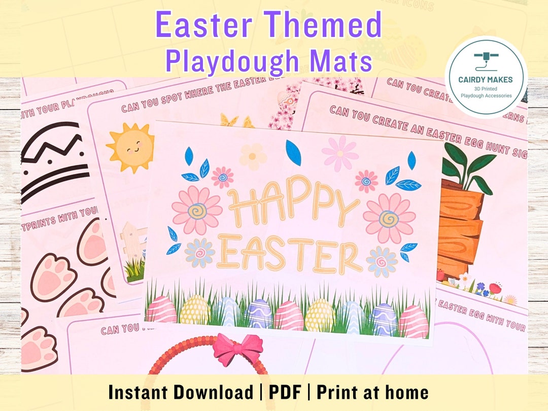 Easter Themed Playdough Mats Printable | Digital Download | Preschool ...