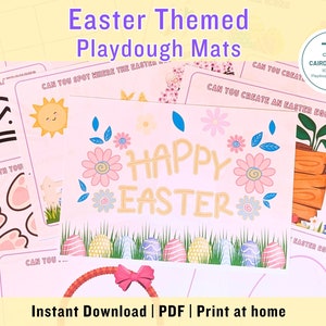 Easter Themed Playdough Mats Printable | Digital Download | Preschool ...