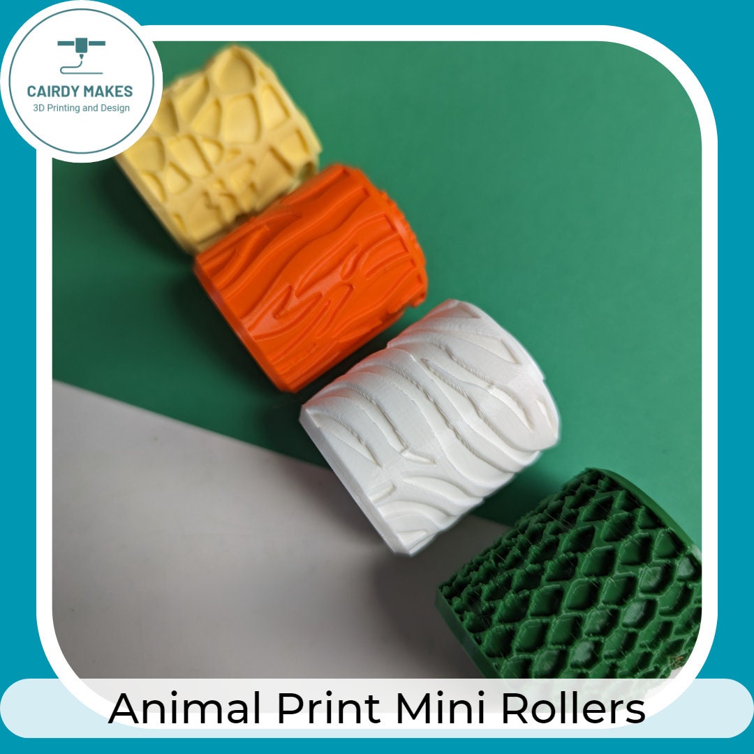 Animal Print Playdough Roller, Playdough Rollers, Texture Rollers ...