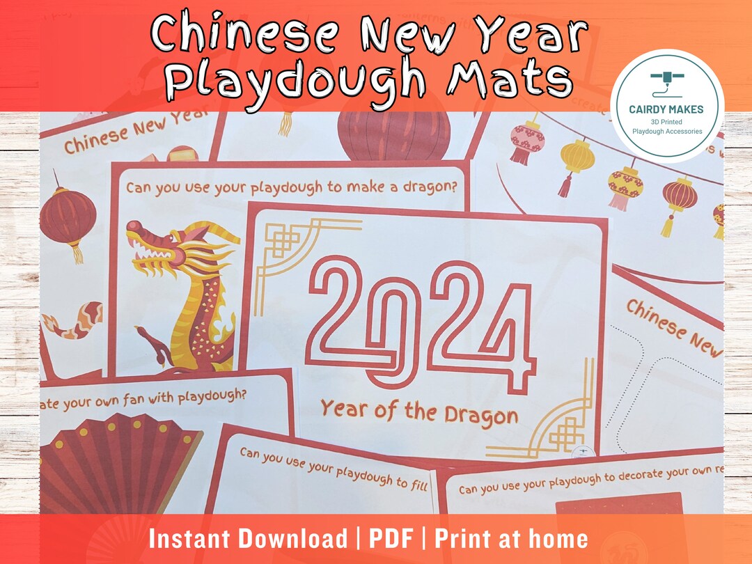 Chinese New Year Playdough Mats Printable | Digital Download ...
