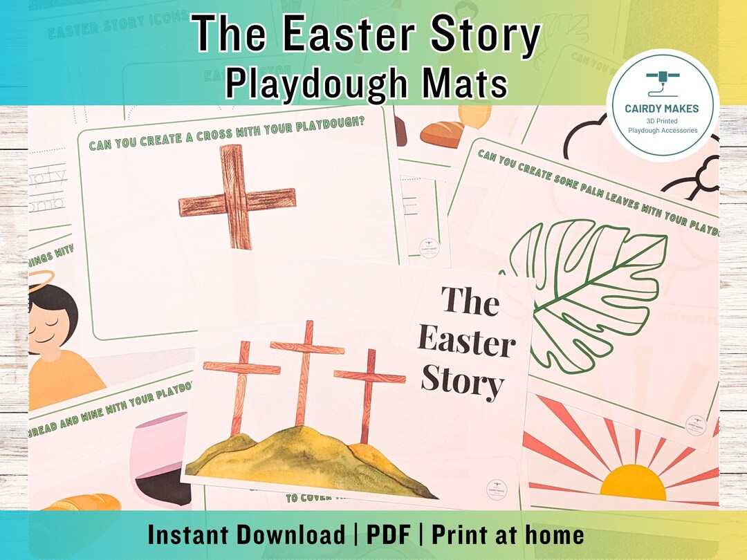 Easter Story Playdough Mats Printable | Digital Download | Preschool ...