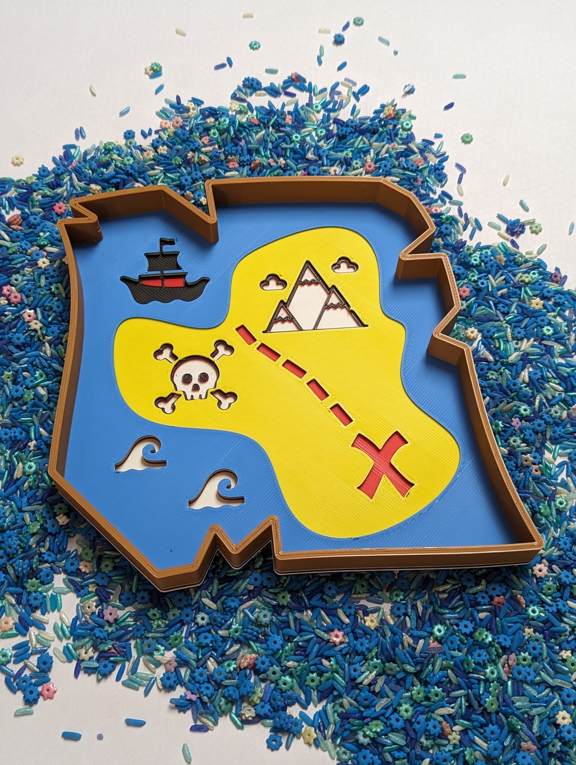 Pirate Map Sensory Tray, Pirate Map Tray, Sensory Tray, Play Tray ...