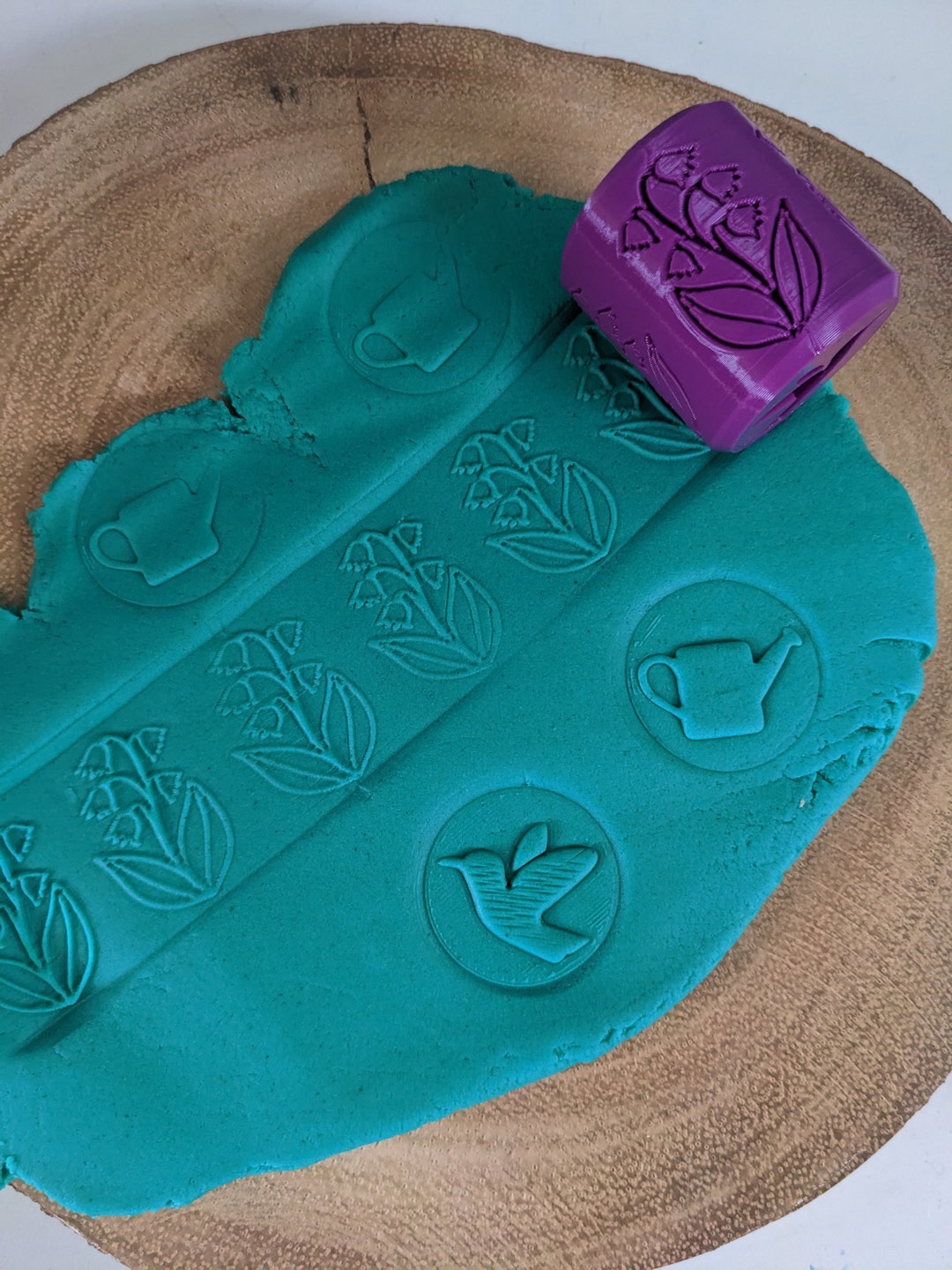 Bluebell Pattern Roller Playdough Roller Clay Roller Flower - Etsy