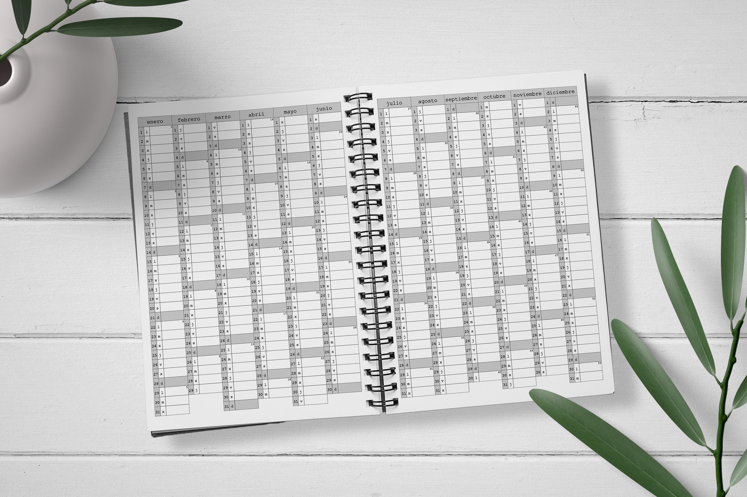 Inside Agenda 2024 Printable. PDF Format A4 Size Scalable to A5 Size ...