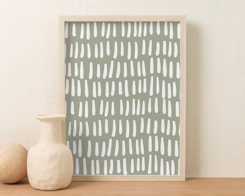 Sage Green Gallery Wall Set // Set of 3 Sage Green Prints, Modern Art ...