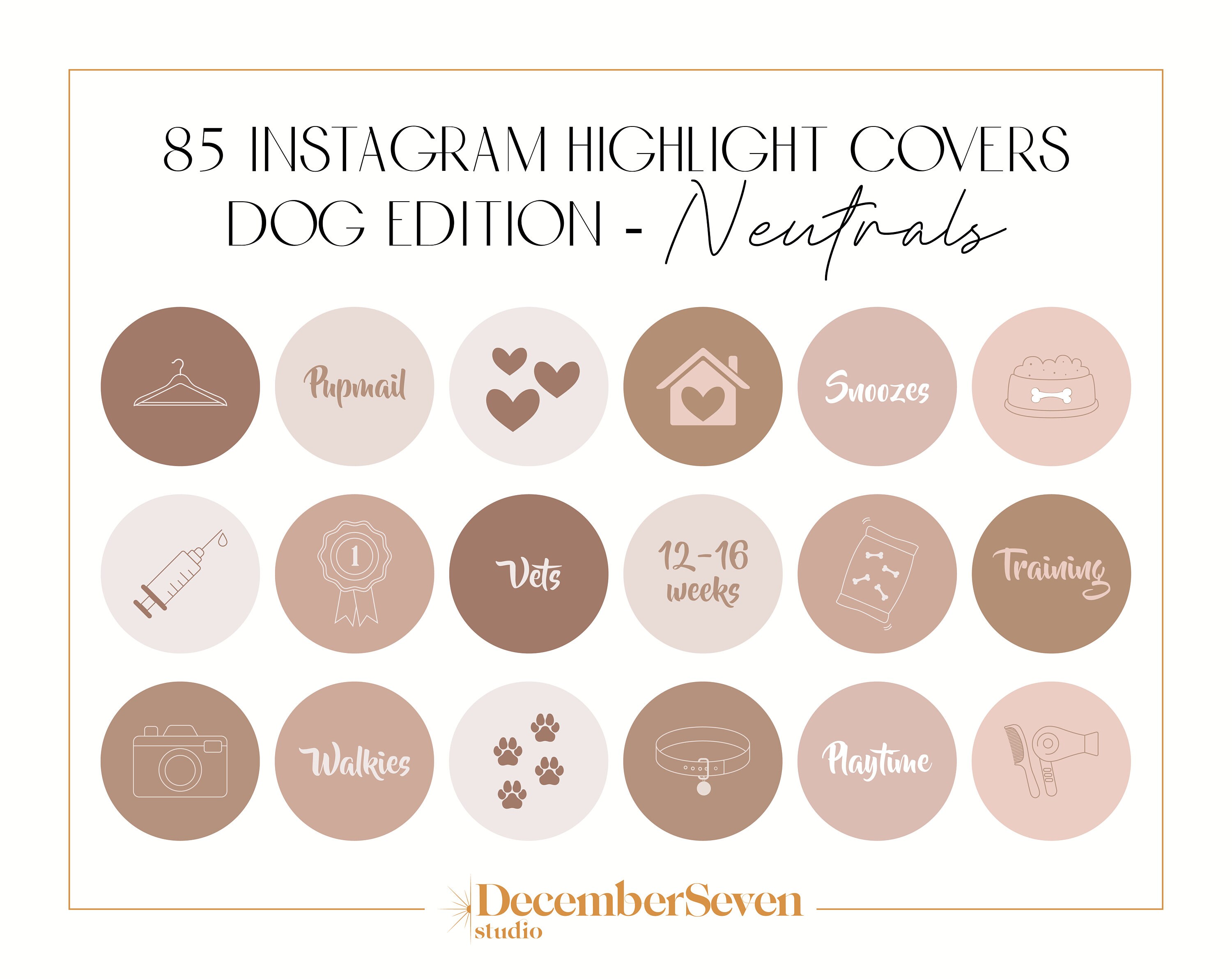 Dog Instagram Highlight Covers // Pet Highlight Icons - Etsy