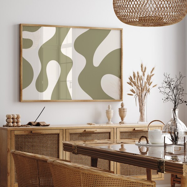 Abstract Art Prints Olive Green - Etsy