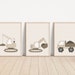 Construction Vehicle Print Set // Boy Print Set of 3, Truck Poster ...
