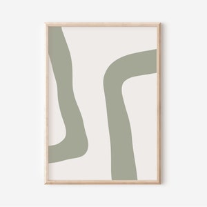 Sage Green Gallery Wall Set // Set of 3 Sage Green Prints, Modern Art ...