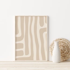 Beige Abstract Art Prints, Modern Gallery Wall Set, Neutral Wall Art ...