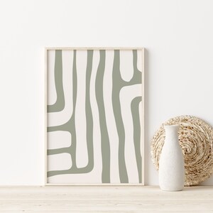 Sage Green Gallery Wall Set // Set of 3 Sage Green Prints, Modern Art ...
