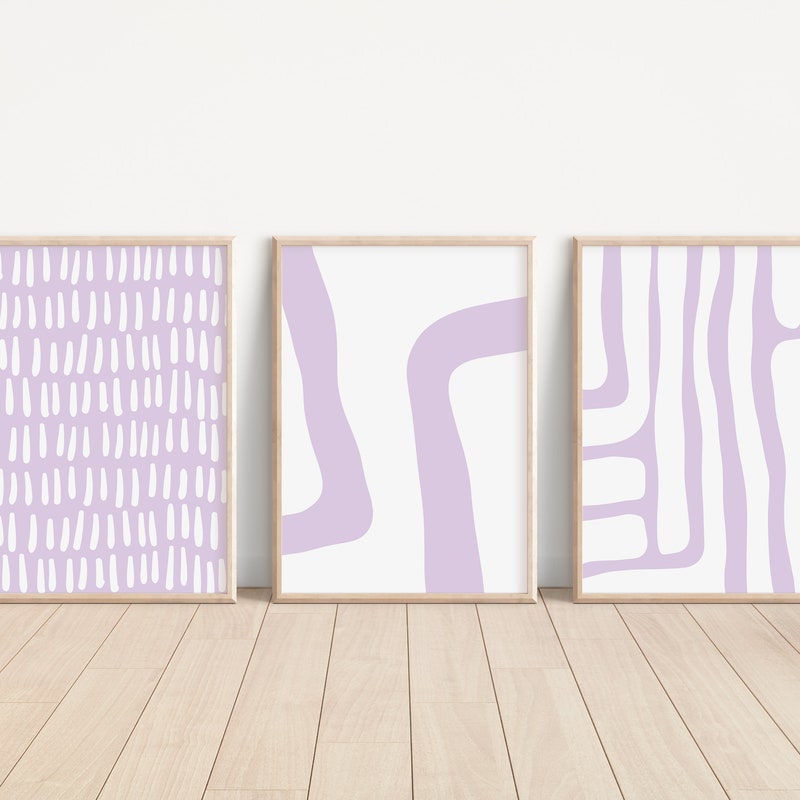 Lilac Abstract Art - Etsy