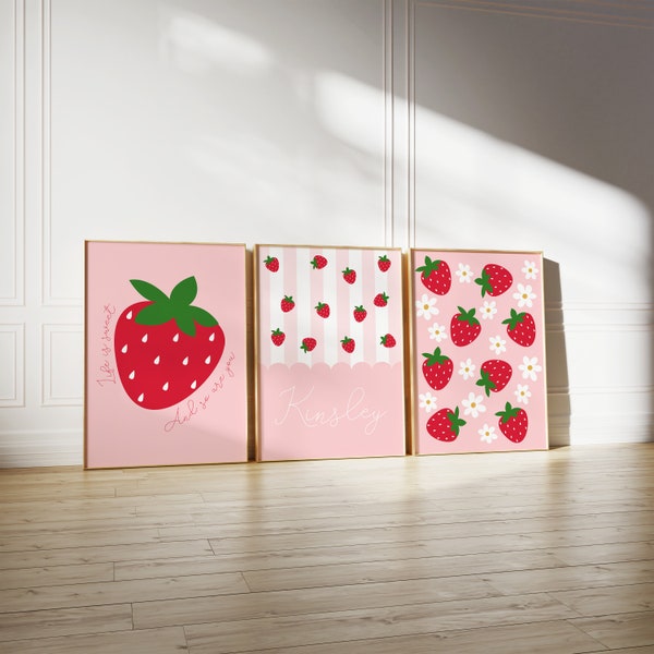 Strawberry Print - Etsy