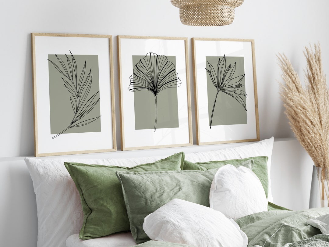 Sage Green Botanical Prints // Set of 3 Prints, Sage Green Prints ...