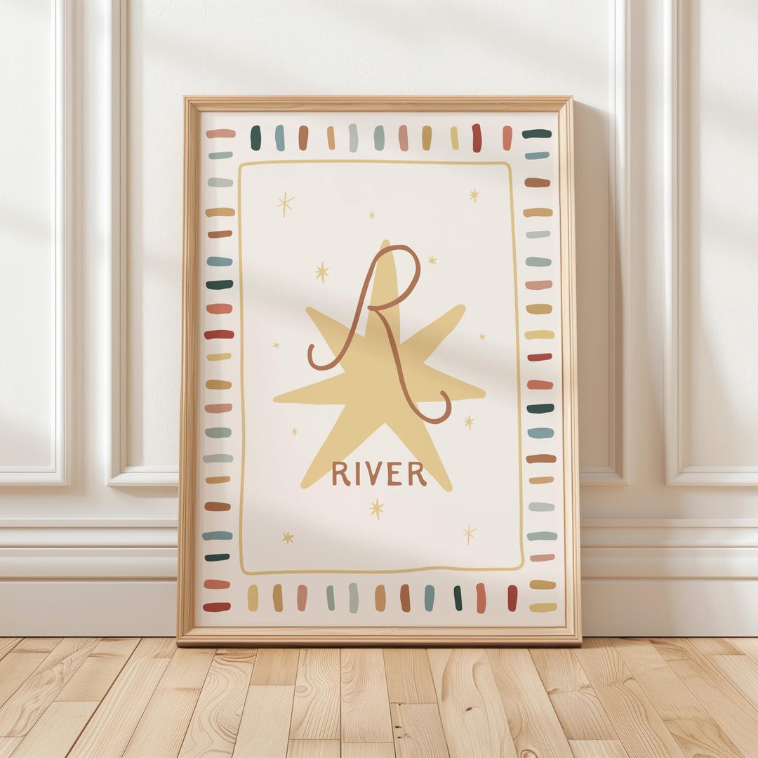 Personalised Kids Name Print, Custom Nursery Wall Art (digital Download ...