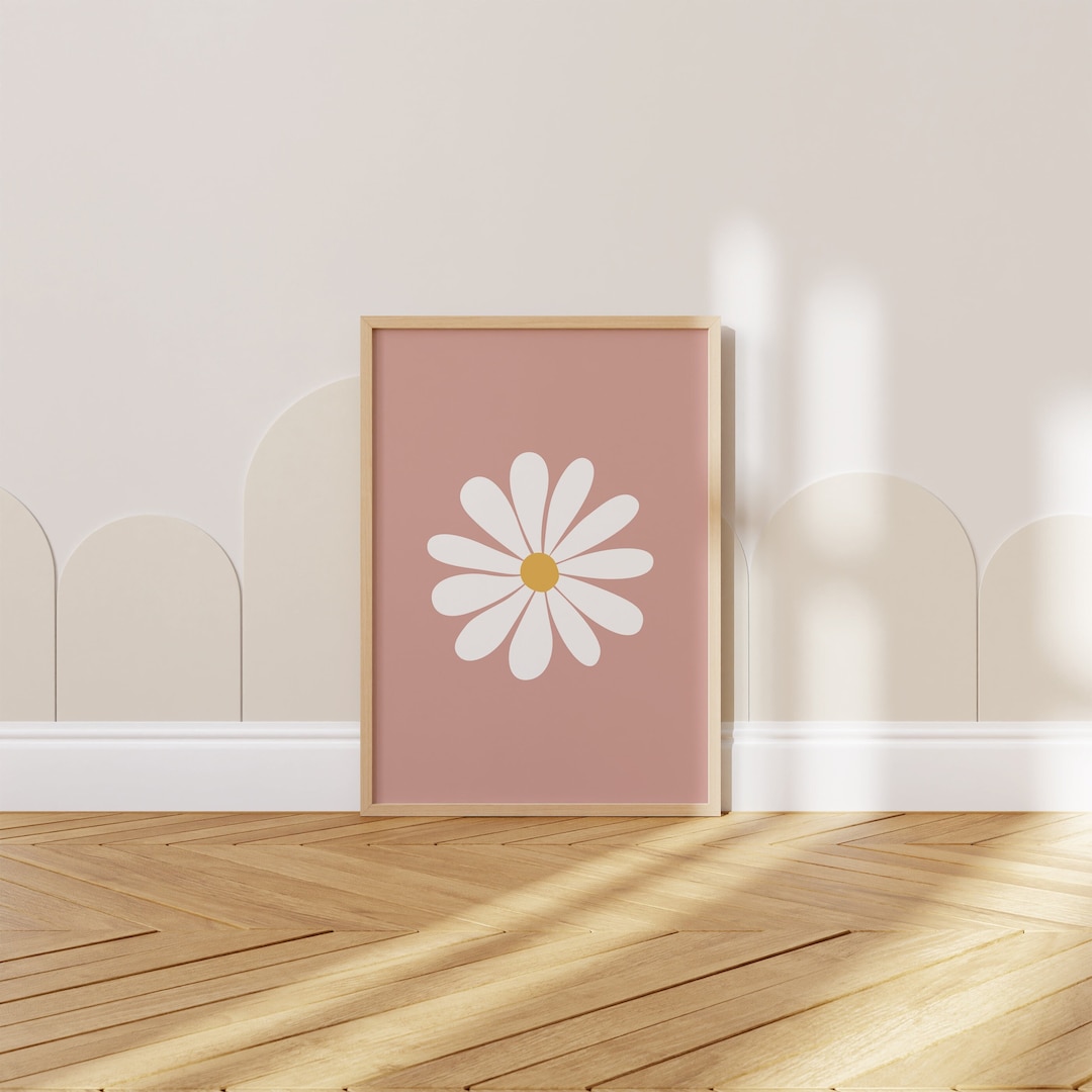 Daisy Print // Daisy Wall Art, Nursery Print, Boho Floral Print, Flower ...