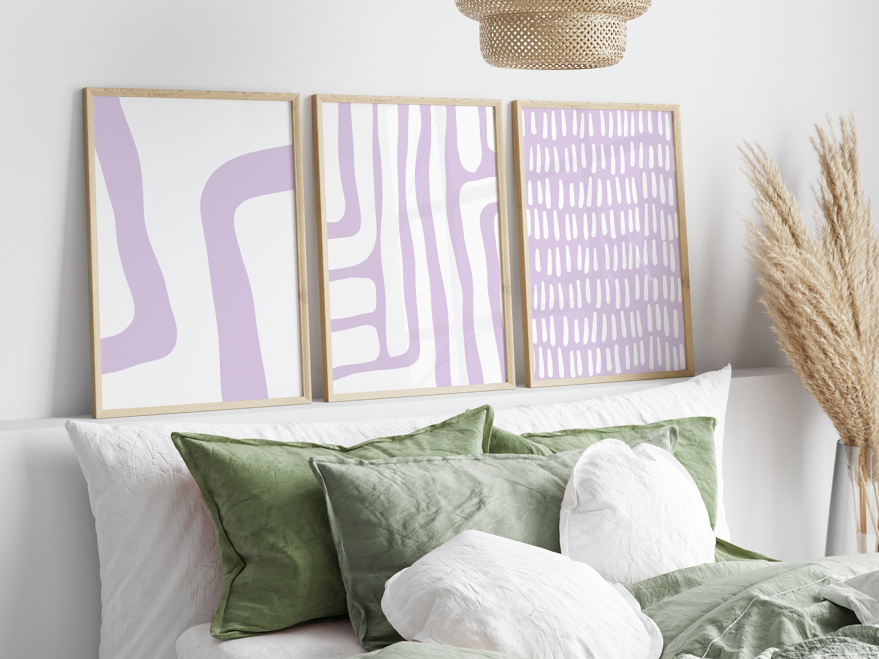 Lilac Gallery Wall Set // Lilac Wall Art Set of 3 Lilac - Etsy