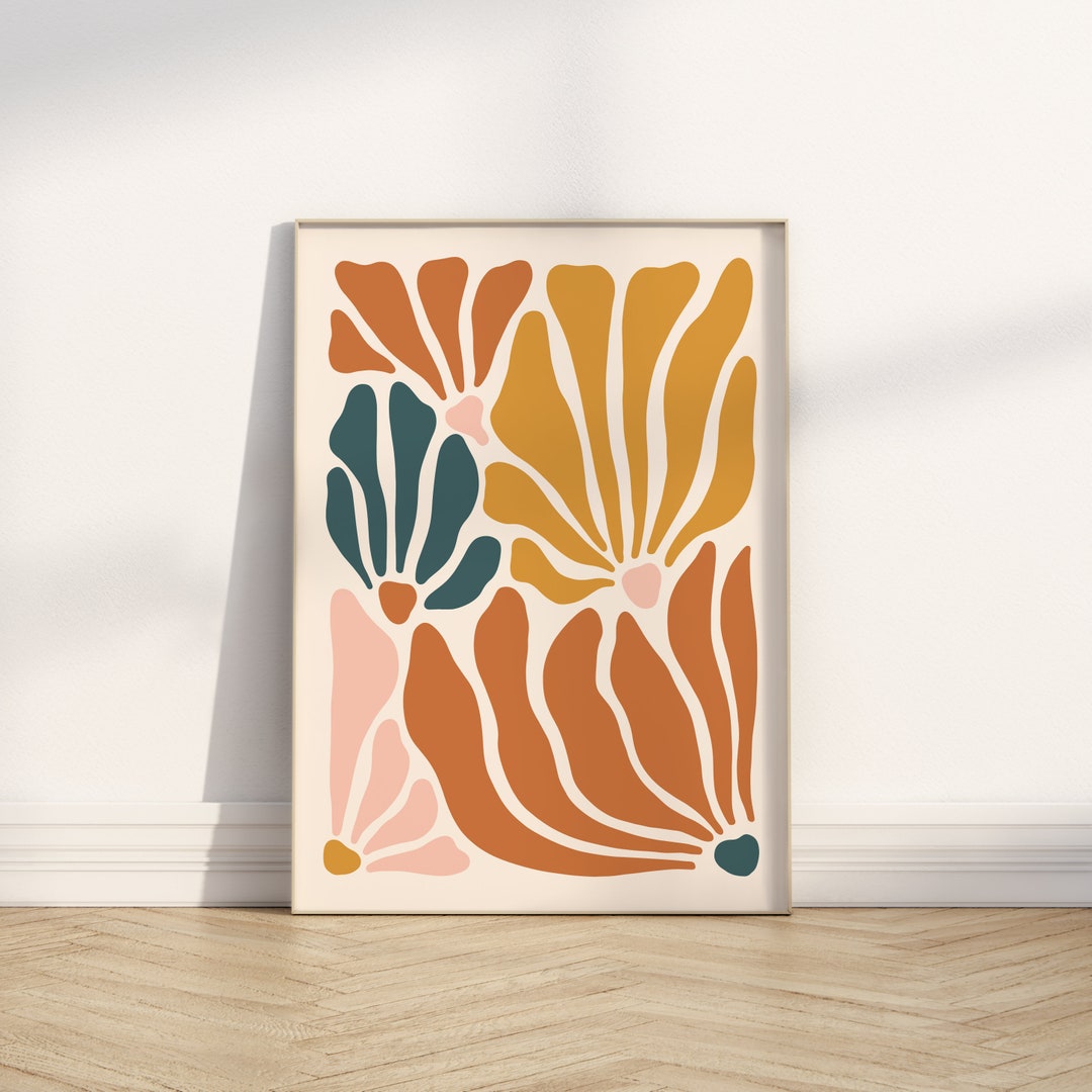 Colourful Abstract Print / Abstract Flower Print, Botanical Print ...