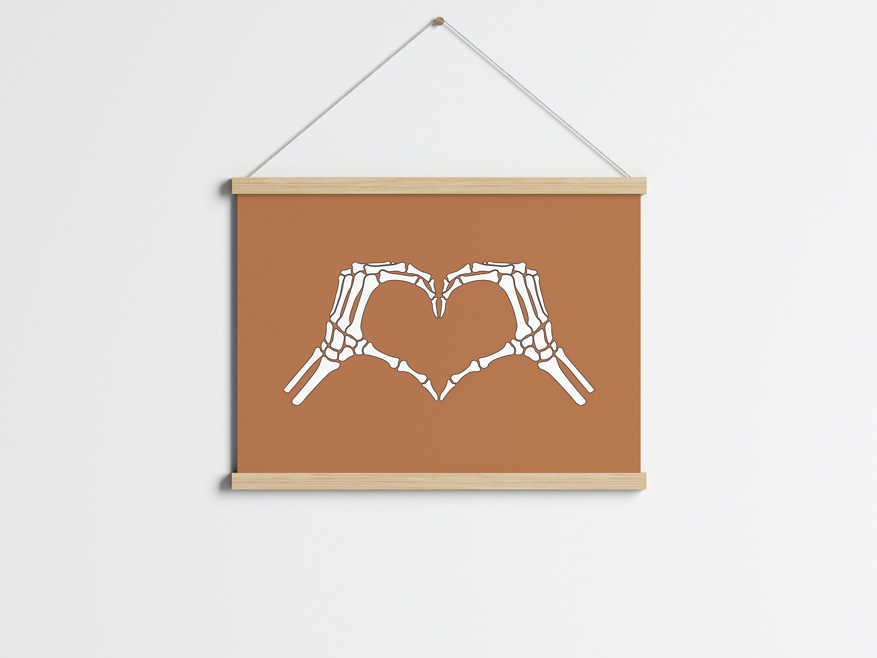 Skeleton Heart Wall Art / Skeleton Wall Art Halloween Wall - Etsy