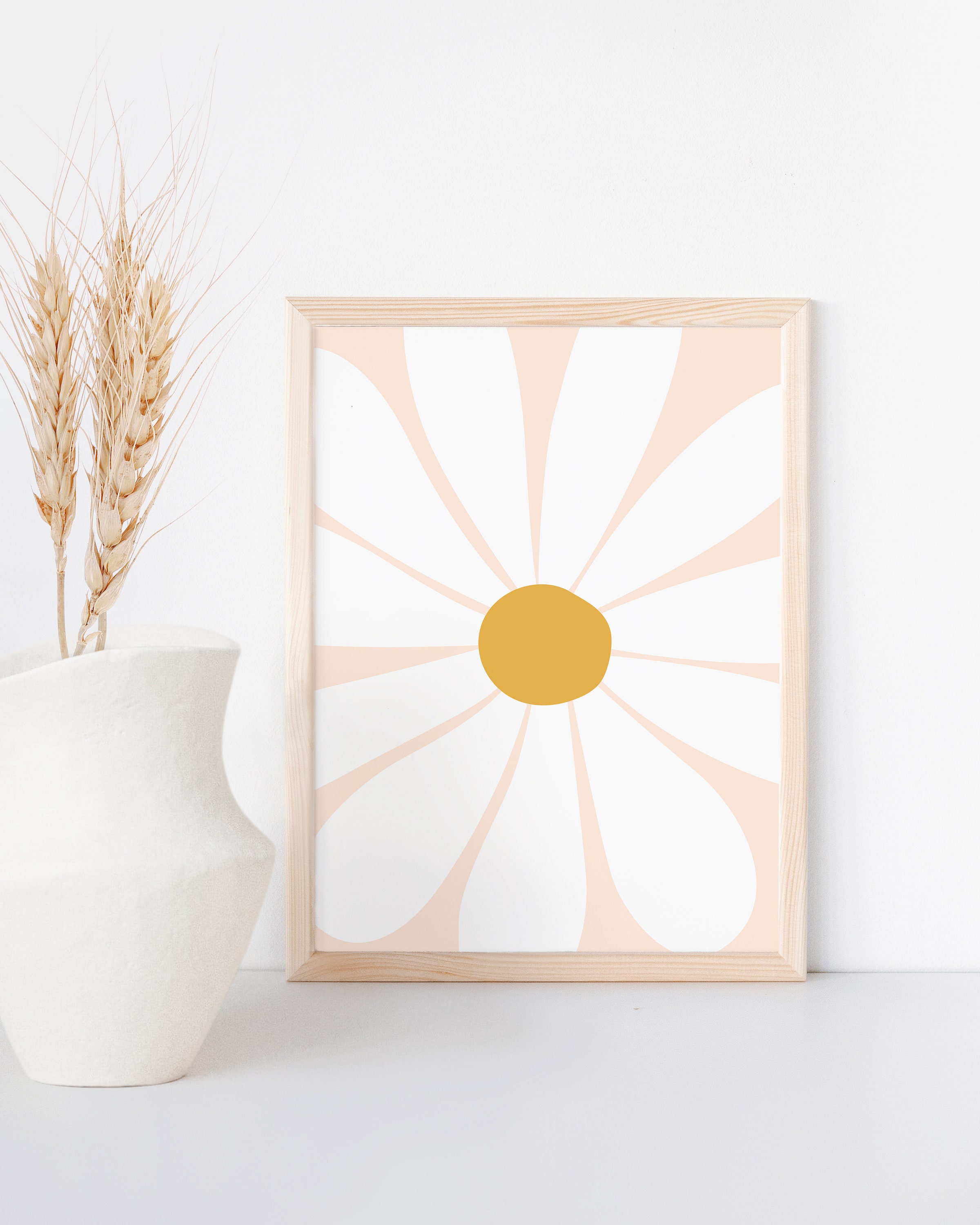 Daisy Print // Daisy Wall Art Nursery Print Boho Floral - Etsy