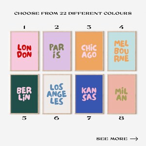 Custom Location Print / Custom Town City State Wall Art, Preppy Poster ...