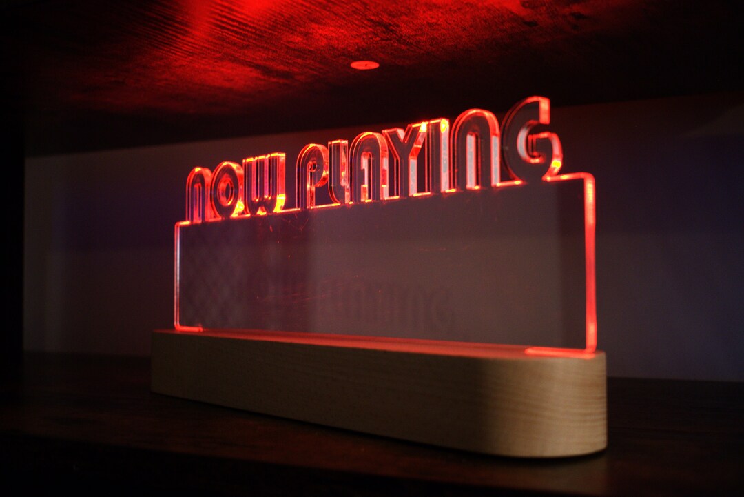 Personalized Now Spinning LED Sign – Handmade Acrylic Music Room Decor ...